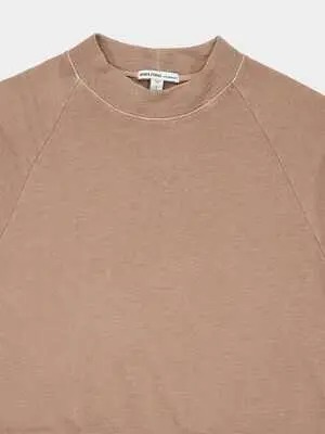 JAMES PERSE Cropped French Terry Sweatshirt - Brown