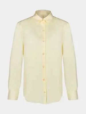 PAULA Ametista Vanilla Custard Silk Twill Shirt - Cream