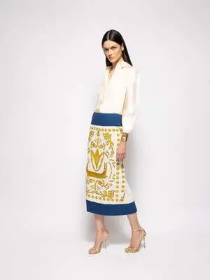 PAULA Ametista Vanilla Custard Silk Twill Shirt - Cream
