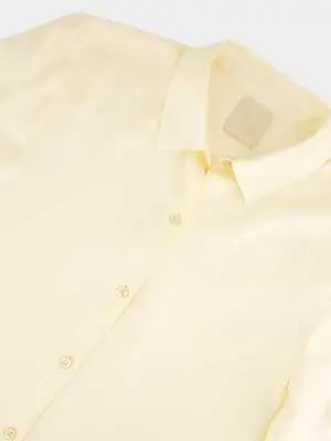 PAULA Ametista Vanilla Custard Silk Twill Shirt - Cream