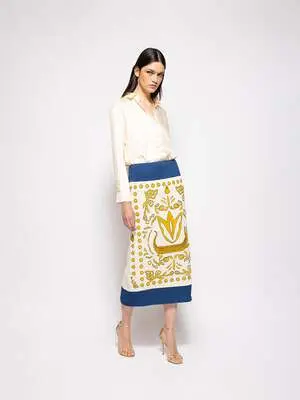 PAULA Ametista Vanilla Custard Silk Twill Shirt - Cream
