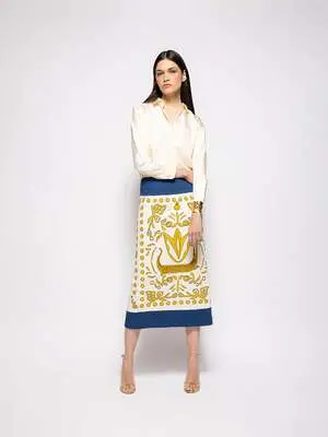 PAULA Ametista Vanilla Custard Silk Twill Shirt - Cream
