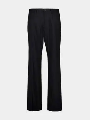 Balenciaga Straight Fit Tailored Trousers - Black