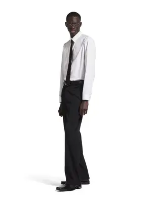 Balenciaga Straight Fit Tailored Trousers - Black