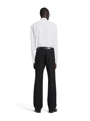 Balenciaga Straight Fit Tailored Trousers - Black