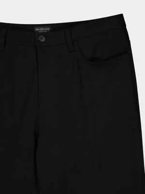 Balenciaga Straight Fit Tailored Trousers - Black