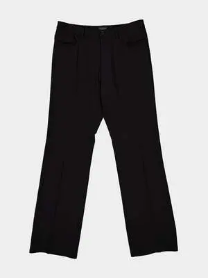 Balenciaga Straight Fit Tailored Trousers - Black