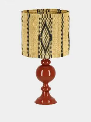 HOUSE OF CAPRICORN Sado Brick Wood Lamp Base - Orange