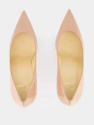 CHRISTIAN LOUBOUTIN Kate 85mm Patent Leather Pumps - Beige