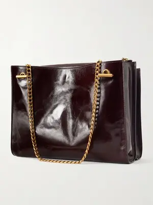 Versace Cabin Leather Shoulder Bag - Brown