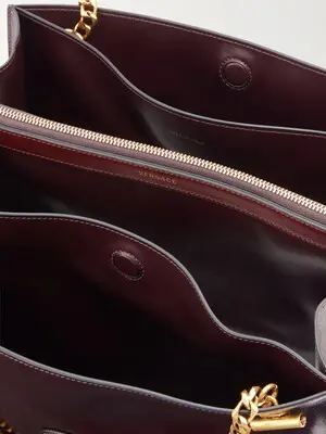 Versace Cabin Leather Shoulder Bag - Brown