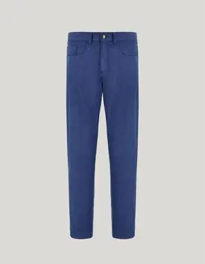 Canali Regular Fit Five Pocket Pants - Blue