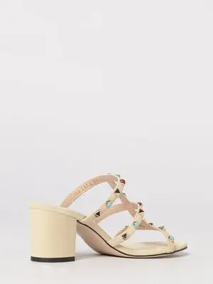 Valentino Garavani Rockstud Suede Mules With Stones