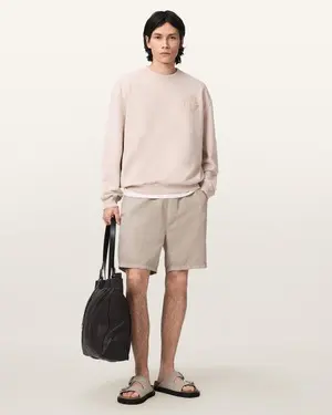 ALLSAINTS Insignia Crew Neck Sweatshirt - Pink