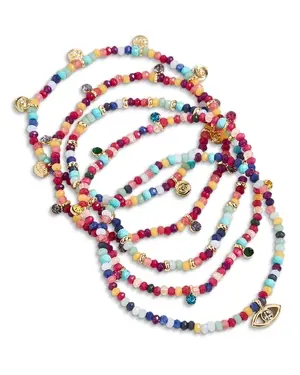 Baublebar Indya Evil Eye Layered Bracelet Set - Bright Multi