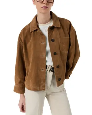 Gerard Darel Suede Jacket - Straw