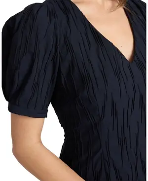 Santorelli Bianca Abstract Jacquard Shift Dress