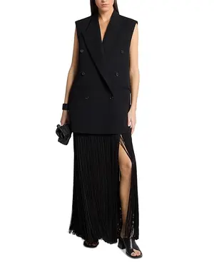 Michael Kors Wool Sleeveless Blazer - Black