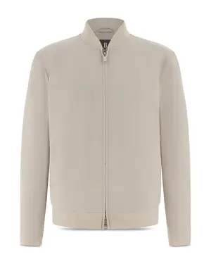 Boggi Milano Regular Fit Wool Mix Bomber Jacket