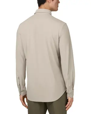 Boggi Milano Piquet Slim Fit Tokyo Shirt - Sand