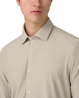 Boggi Milano Piquet Slim Fit Tokyo Shirt - Sand
