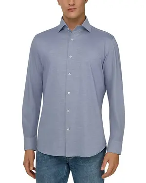 Boggi Milano Regular Fit Japanese Jersey Shirt