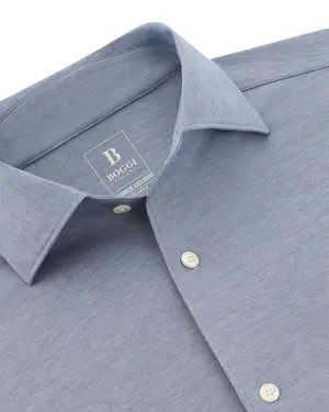 Boggi Milano Regular Fit Japanese Jersey Shirt