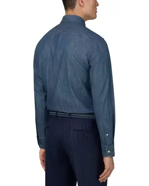 Boggi Milano Regular Fit Cotton Denim Shirt