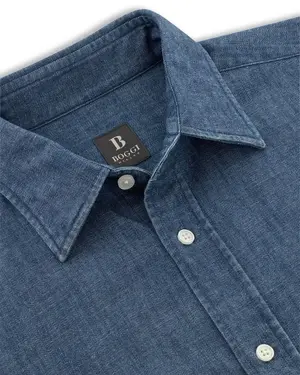 Boggi Milano Regular Fit Cotton Denim Shirt