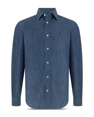 Boggi Milano Regular Fit Cotton Denim Shirt