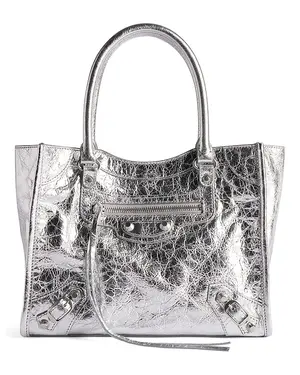 Balenciaga Le City Mini Tote Bag - Silver