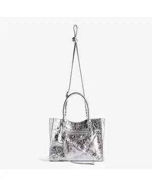 Balenciaga Le City Mini Tote Bag - Silver