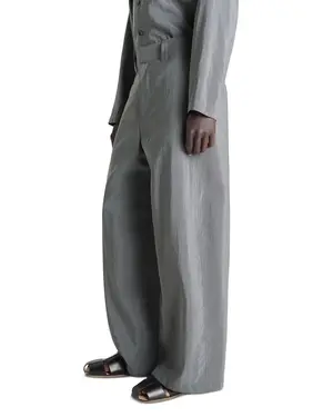 LEMAIRE Relaxed Fit Tailored Pants - Aluminium