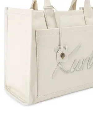 Kurt Geiger Kurt Canvas Tote - White