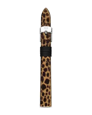 Michele Calf Hair Watch Strap 12mm - Leopard