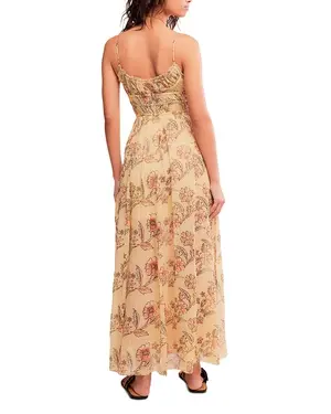 Free People One Ciella Printed Maxi Dress - Vanilla