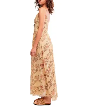 Free People One Ciella Printed Maxi Dress - Vanilla