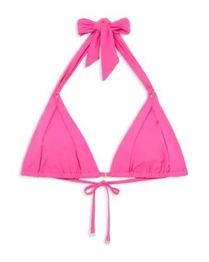 REISS Pleated Triangle Bikini Top