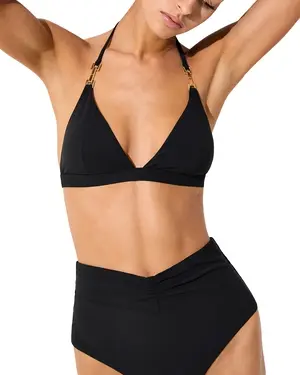 REISS Riah Triangle Bikini Top - Black