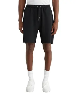 REISS Textured Drawstring Shorts 7 - Navy