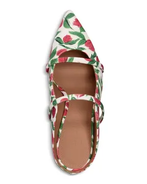 MALONE SOULIERS Maureen 70 Floral Print Mules - Red/red