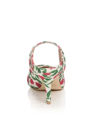MALONE SOULIERS Maureen 70 Floral Print Mules - Red/red