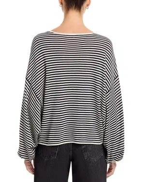 FRAME Striped Slouchy Sweater - Cream Multi