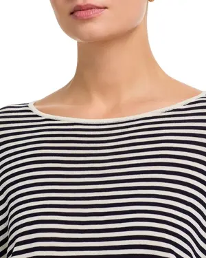 FRAME Striped Slouchy Sweater - Cream Multi