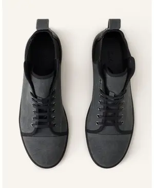 LANVIN Dbb1 High-top Canvas Sneakers - Black/anthracite.