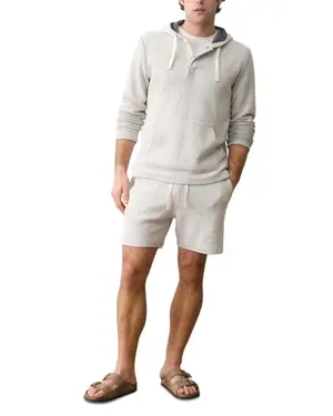 Marine Layer Portola 6" Beach Shorts - White/navy