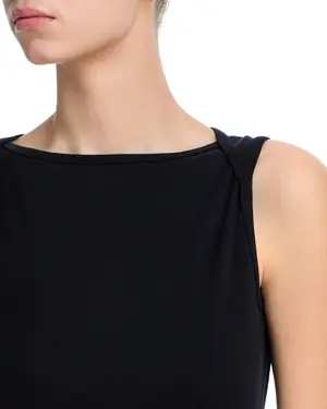 LESET Nando Boatneck Maxi Dress - Black