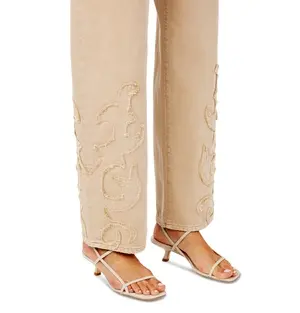 TRIARCHY Birkin Mid-rise Straight Jeans - Coco Mousse