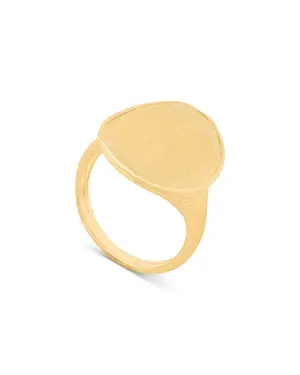 Marco Bicego 18k Yellow Lunaria Signet Ring - Gold