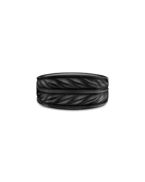 David Yurman Chevron Three Sided Signet Ring - Black